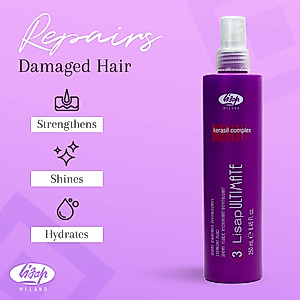 Lisap Ultimate Straight Fluid, Frizz-Smoothening Spray with Heat Protection for All Hair Types
