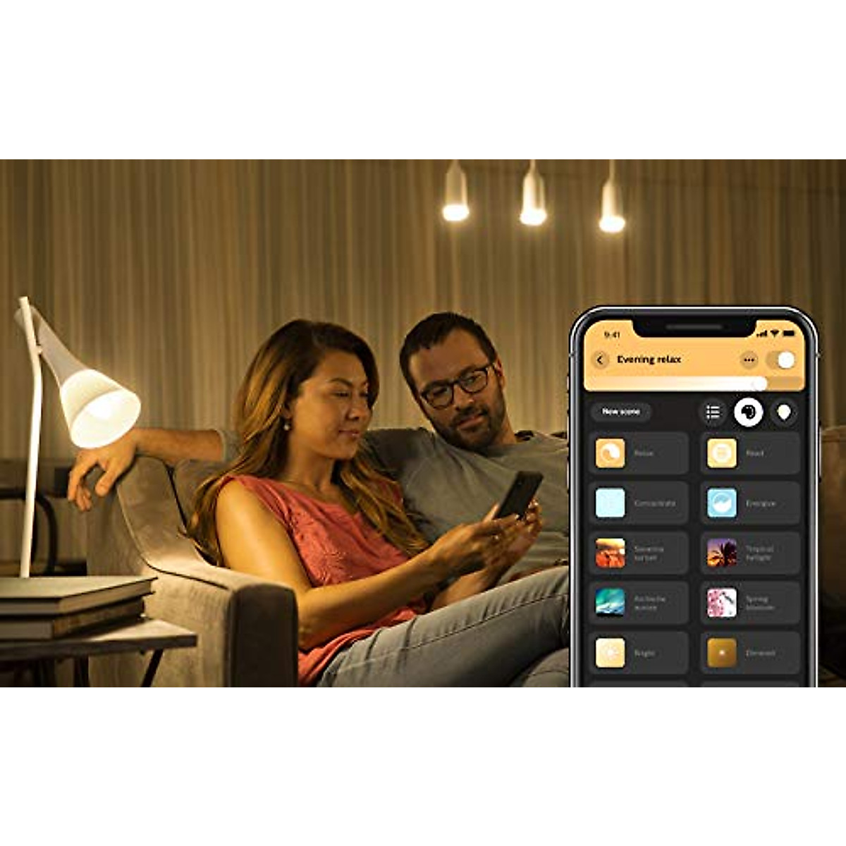 Philips Hue 40W B39 White and Color Ambiance LED Smart Candle-Shaped Bulb - Pack of 1 - E12, Indoor