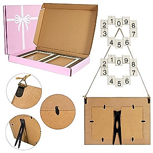 Yakucho Then & Now Anniversary Picture Frame, 1-99 Years Wedding Gift - Anniversary Wood Photo Frame, Engagement Bridal Shower Gifts with Sentimental Quote - Holds 2 4x6 Inches Photos (Then & Now)