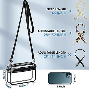 ROADPLUM Clear Bag Stadium Approved, Waterproof Clear Purse Bag, Crossbody Bag for Concerts, Sports Events, Festivals Women Men