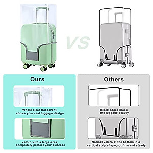 Mannikesi Luggage Cover Clear PVC Suitcase Covers Luggage Cover Protectors for Wheeled Suitcase (20/24/28 inch)