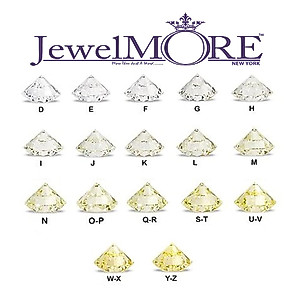 JewelMore 0.05ct Diamond Nose Ring Hoop - 14K White Gold or Yellow Gold (White Gold)