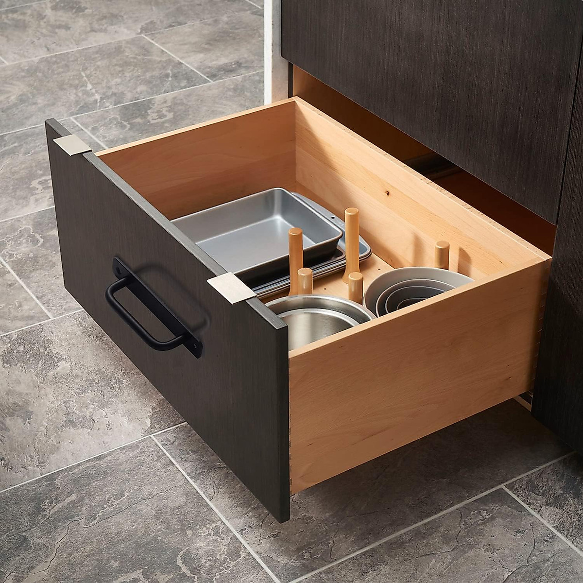 Westablize 12 Pack 5 Inch 128 mm Matte Black Cabinet Handles Aluminum Drawer Pulls Sliding Door Pulls