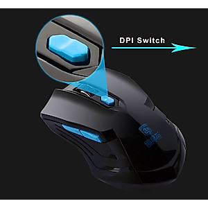 Keyboard Mouse Combos,Soke-Six Waterproof Multimedia 2.4GHz Wireless Gaming Keyboard with USB Cordless Ergonomic Mouse DPI Control For Desktop PC Laptop(Black)