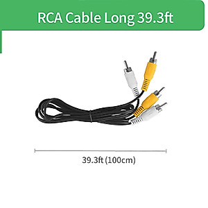 Security-01 2-Pack 2-RCA Male to 2-RCA Male Stereo Audio Cable, Black (1 Meter, 3.28 Feet)