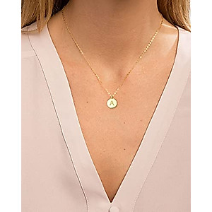 MIDDLUX V Necklace, Gold Initial Necklace, Personalized Gifts for Girls, Best Friends Necklace, Girls Initial Necklace, Name Necklace Personalized for Women, Sister Necklaces