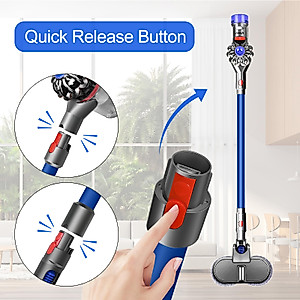 RUKHOOL Tube Extension Wand for Dyson V15 V11 V10 V8 V7 Stick Replacement Parts Vacuum Attachment Quick Release Wand Vacuums Rod 28.7 in