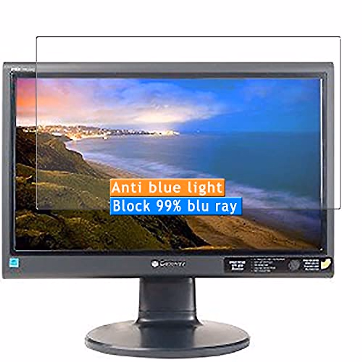 Vaxson 2-Pack Anti Blue Light Screen Protector, compatible with Gateway FPD1775W / FPD1775 17" Monitor TPU Film Protectors Sticker [ Not Tempered Glass ]