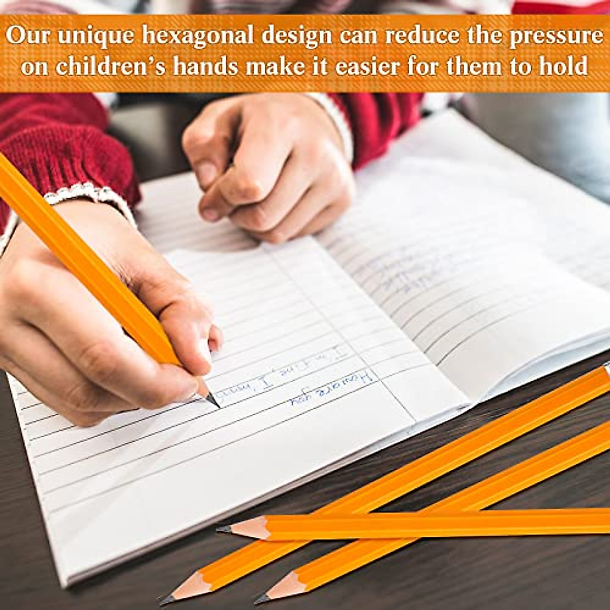 400 Pcs Yellow Pencils Unsharpened Wood Pencils Bulk with Erasers 2 HB Pencil Wood Cased for Kids Teacher Students Office School Classroom Supplies