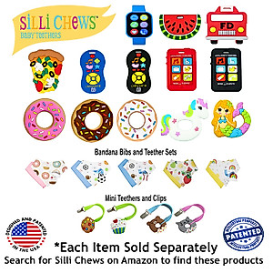 Silli Chews Baby Teether Unisex Fire Truck Toy Favorite Infant Silicone Teething Toy Fire Engine Red Silly Chew Toys