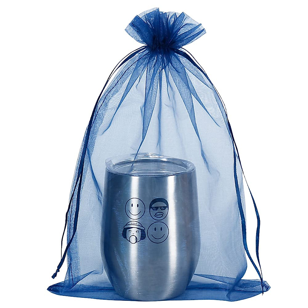 HRX Package 100pcs Large Organza Bags, 8x12 inch Mesh Gift Drawstring Pouches Goodie Bags Assorted Colors for Christmas Shower Party Favors Samples