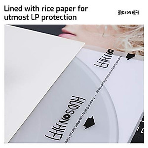 Hudson Hi-Fi Anti-Static Vinyl Record Inner Sleeves - Protective Vinyl Record Inner Sleeve 100 Pack - Protect Your LP Albums from Scratches, Dust & Dirt - Acid-Free Rice Paper Interior Disc Covers