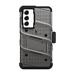ZIZO Bolt Bundle for Galaxy S23 Plus Case with Screen Protector Kickstand Holster Lanyard - Gun Metal Gray