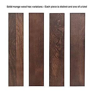 Kate and Laurel Bellingham Modern Floating Shelf for Wall, 18 x 8 x 8, Walnut Brown and Gold, Mid-Century Shelf for Storage and Display