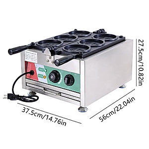 Commercial Waffle Maker, 3000W Portable 3-Grid Waffle Coin Irons, Commercial Electric Waffle Maker, Pancake Maker, Muffins Baking Machine for Restaurant