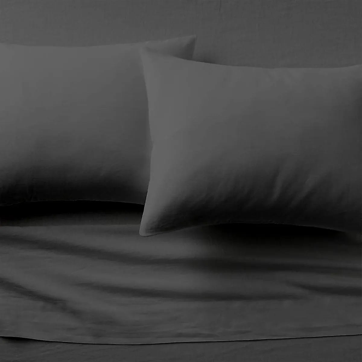 4 Piece Sheet Set Full (54"x75") Size Dark Grey Solid - 100% Egyptian Cotton, 600-Thread-Count Cooling Bed Sheets, 15 Inch Deep Pocket of Fitted Sheet, Egyptian Cotton Sheet For Full Size Bed