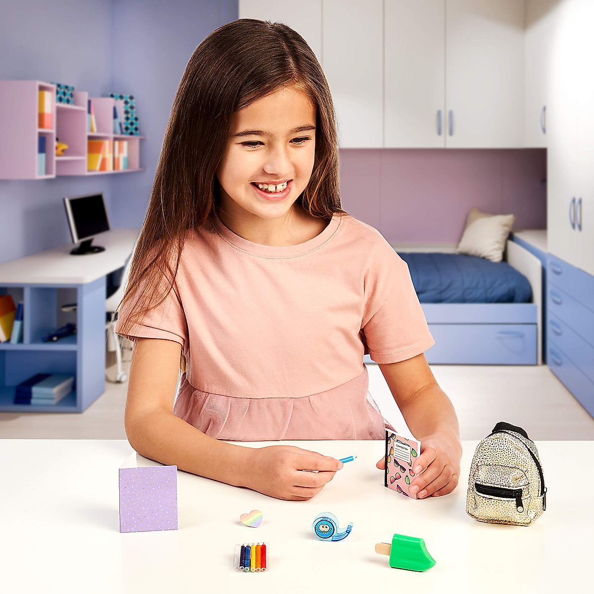 REAL LITTLES - Micro Backpack - 3 Pack with 18 Stationary Surprises Inside! - Styles May Vary