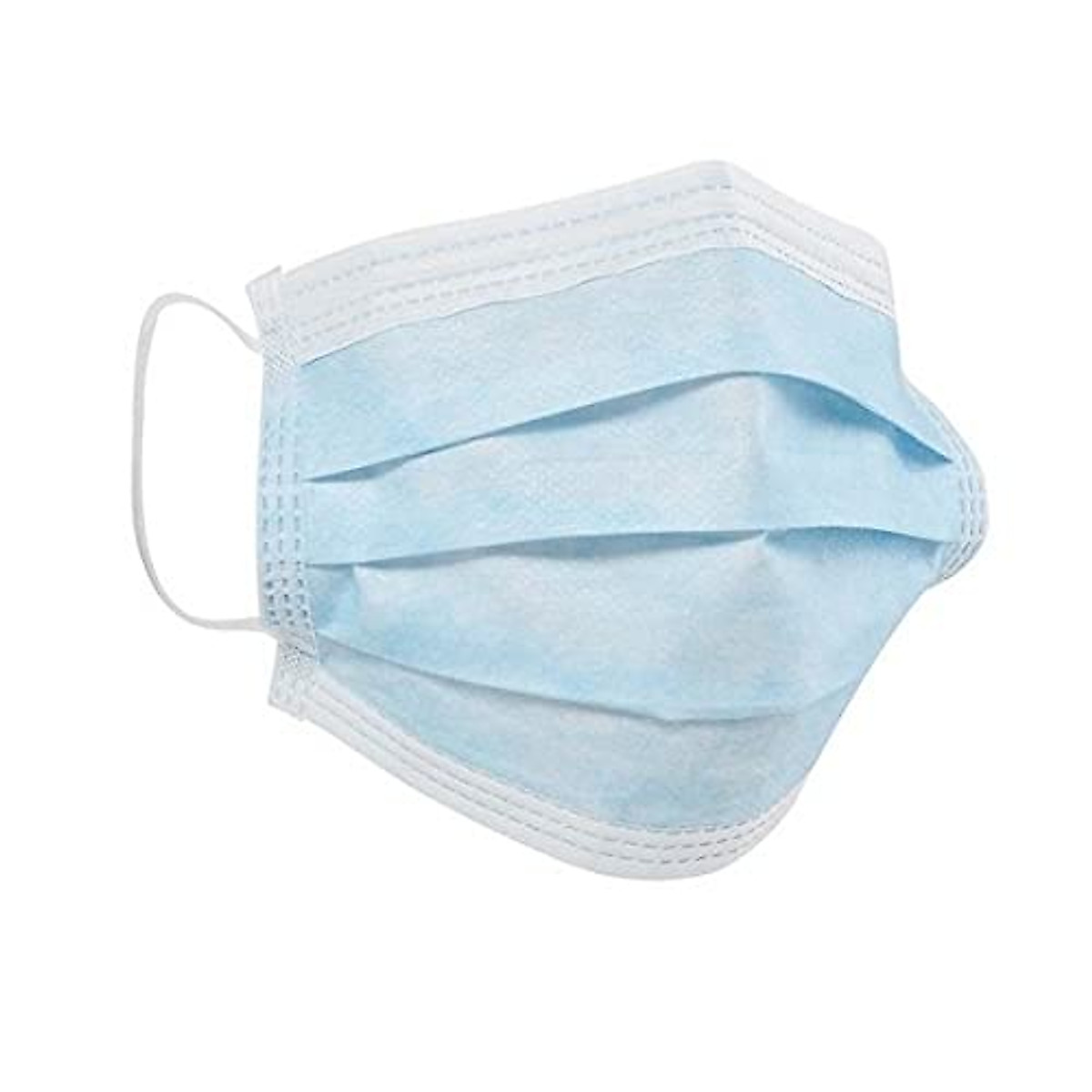 ValuMax 5630E-SB Ultra-3-In-1 Sensitive Disposable Earloop Face Masks, Cellulose Inner Layer, High Filtration, Sky Blue, Box of 50