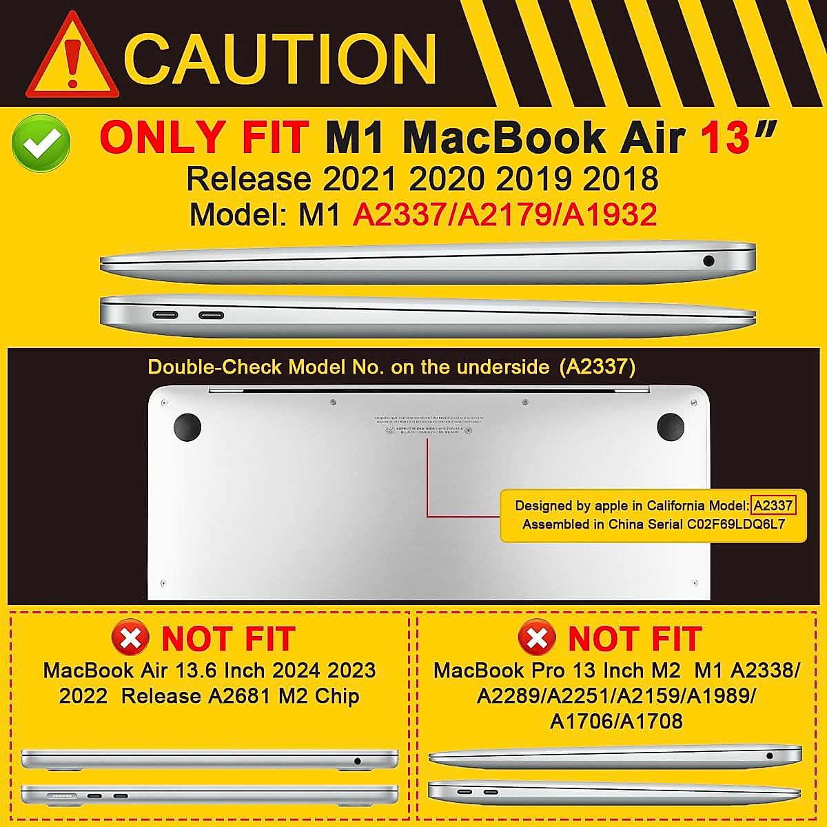 Batianda Shockproof Matte Case for MacBook Air 13 Inch 2020 2019 2018 Model A2337 M1 A2179 A1932 with Touch ID, Heavy Duty Hard Shell Case with Fold Kickstand & Keyboard Cover Skin, Lavender Gray