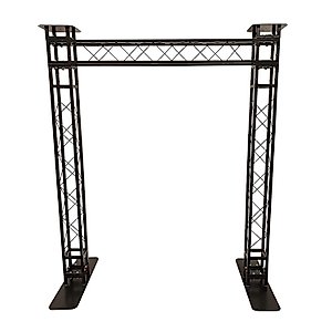 8 ft. Height Black Square Arch Truss System Kit Mobile Portable DJ Moving Head With extra 12"x12" Top Plates For Moving Head Lights