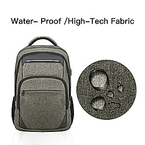 Large Backpack, Extra Durable Travel Laptop Backpack, Laptop Backpack Purse for Women, Business Travel Laptops Backpack with Usb Charging Port for Women, TSA Anti Theft College Computer Bag, Green