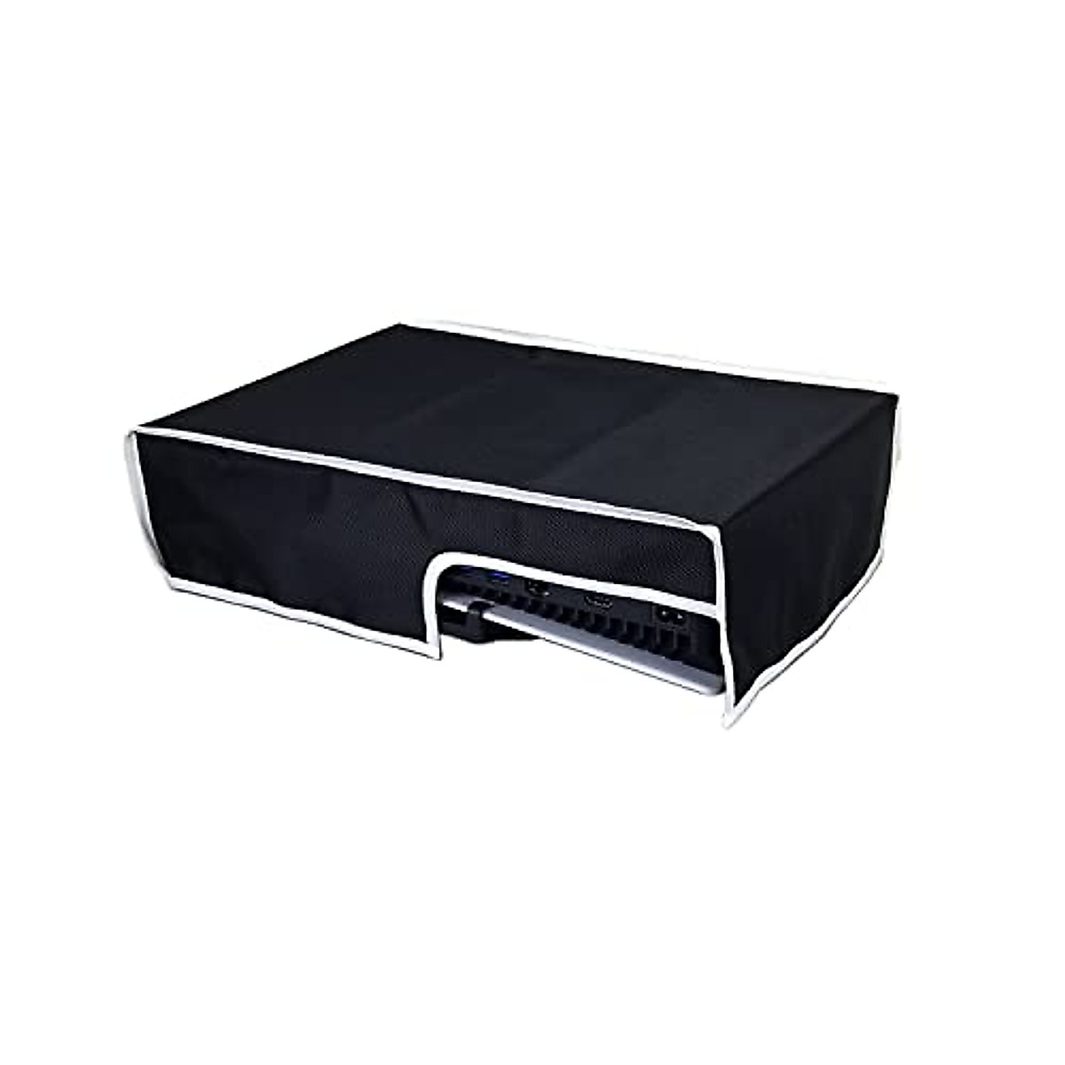Horizontal Dust Cover for PS5 Console. EMiEN Oxford Fabric Anti-Scratch Waterproof Dust Guard with Back Cable Port for Sony Playstation 5 Console Digital & Disk Version
