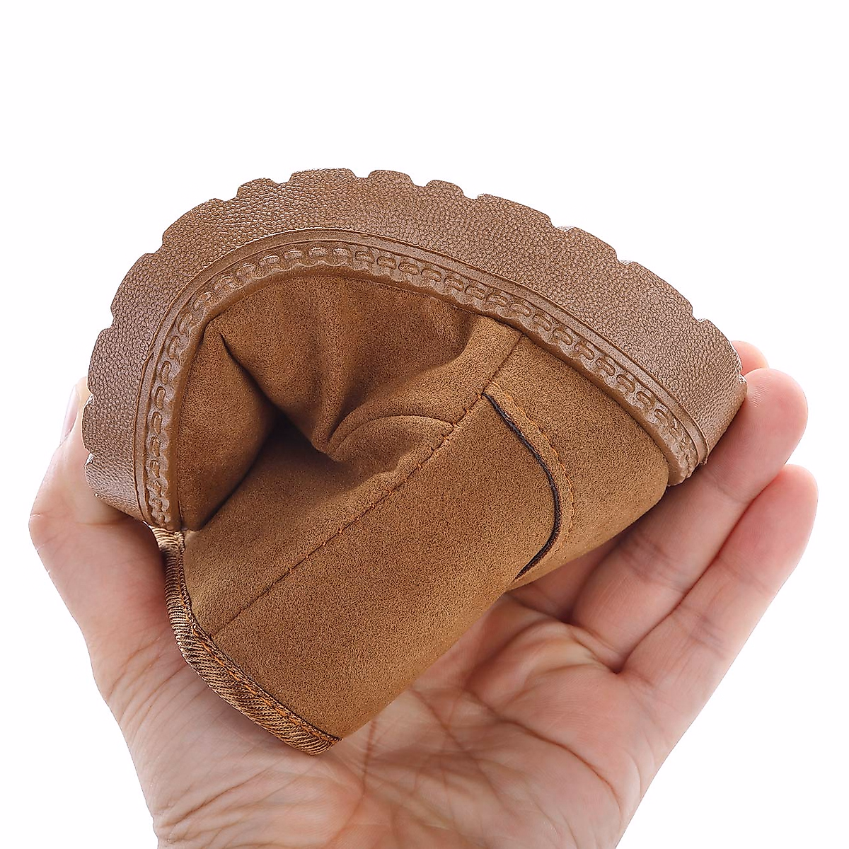 KDHAO Girls Boys Warm Winter Boots Kids Outdoor Snow Boots(5.5 M US Toddler, Brown(New))