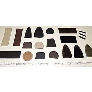 Trad Gear 20 Piece Traditional Archery Arrow Rest Assortment Pack - Recurve Longbow - Hair - Rug - Leather Adhesive Rests
