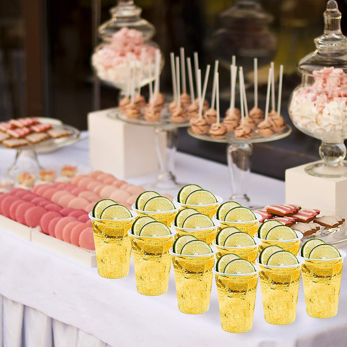 Turbo Bee 500 Pack 5 OZ Clear Plastic Cups，Disposable Mouthwash Cups,5 Ounce Cups-Party Cups Ideal for Whiskey, Drinking Tasting, Food Samples