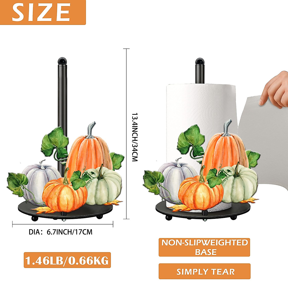 Christmas Paper Towel Holder, Santa Claus Bathroom Decor Accessories Paper Towel Holder Stand, Christmas Kitchen Decor, Modern Metal Christmas Decorations - Large Towel Stand for Countertop