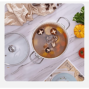 GFHVDC Pasta Pot Nonstick Cookware Enamel Stock Pot with Lid Large Cooking Pot Flat Bottom Stew Pot for Soup, Stew, Canning Induction Pasta Pot, for Stove Non Stick Soup Pot,Pink