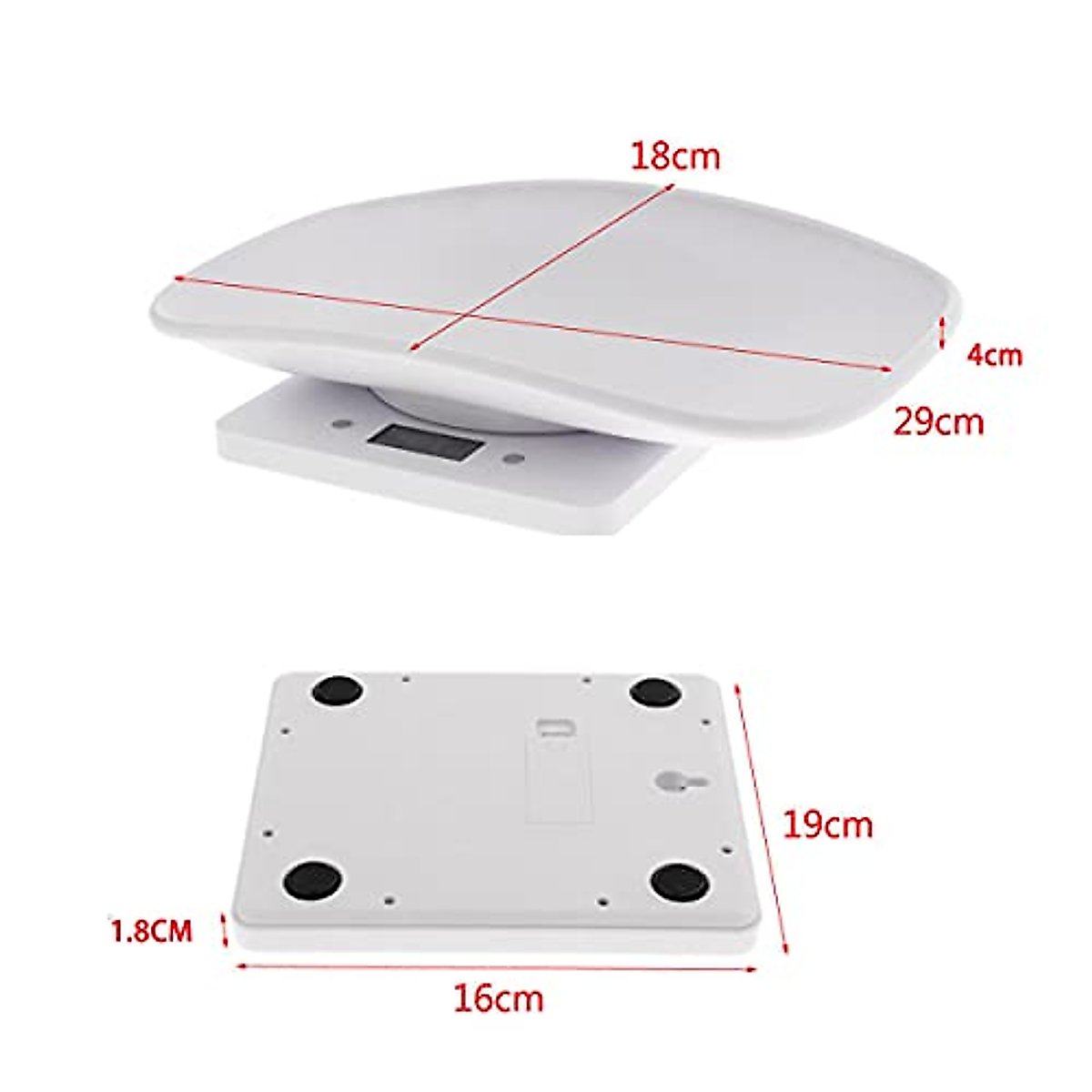 Petyoung Multi-Function Digital Pet Scale to Measure Dog and Cat Weight Accurately Up to 10KG,LCD Display Pet Dog Weighing Scale with Comfortable Curving Platform