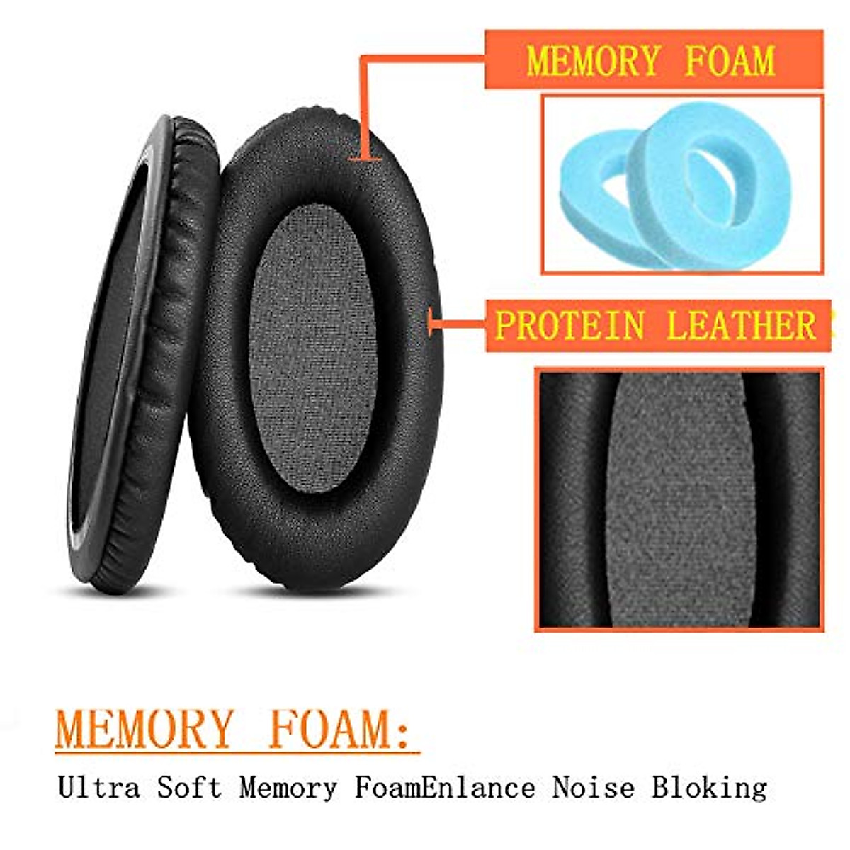 Replacement Ear Pads Ear Cushion Compatible with Sony MDR-ZX770BN ZX780DC Headphones Repair Parts