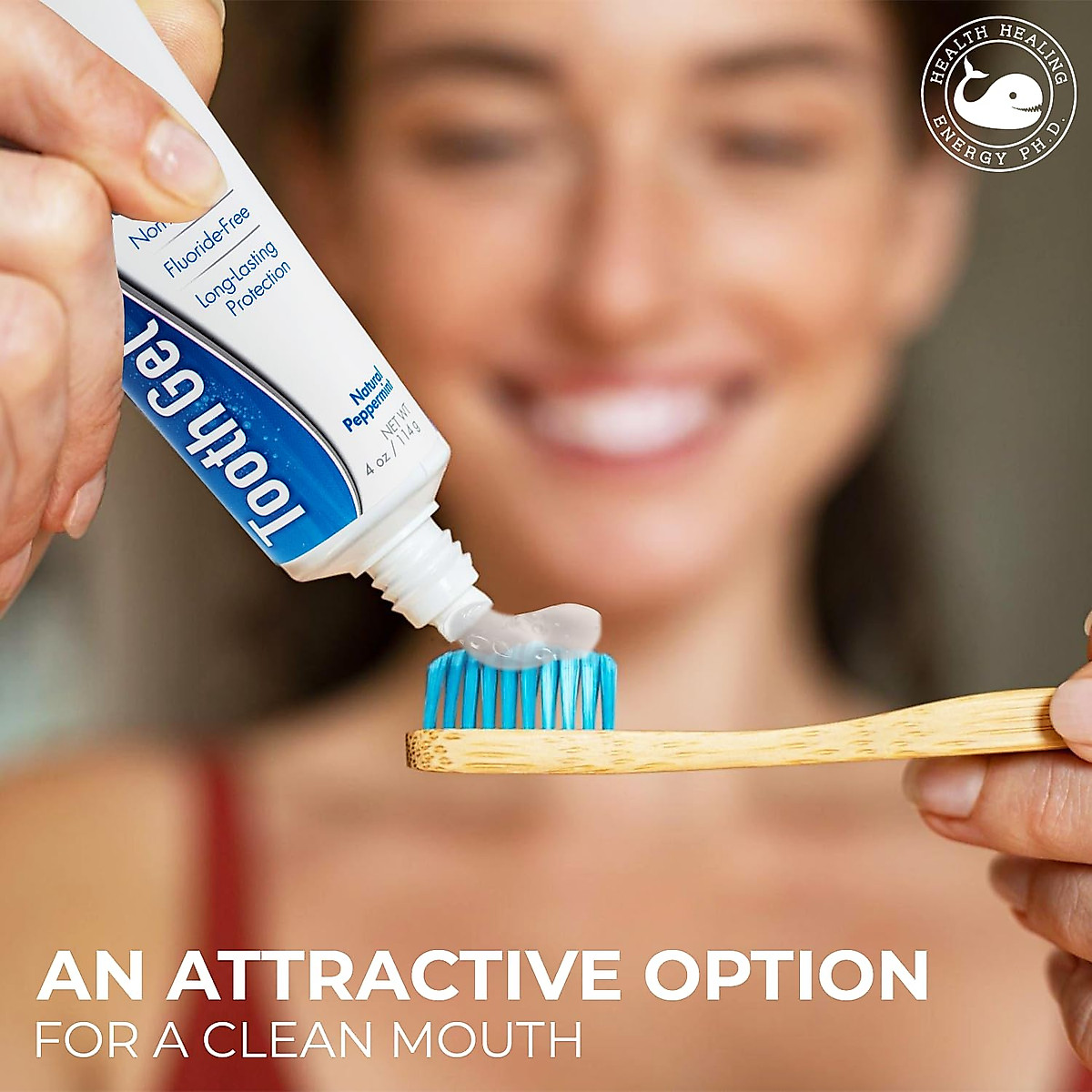 Toothpaste Gel Nano Silver Technology - Fluoride Free, SLS Free, Non-Abrasive, No BPA, Non-staining, Family Friendly, Promotes Fresh Breath and Mouth, Natural, Peppermint, 4oz