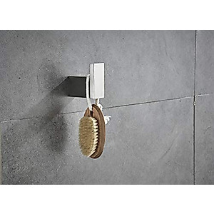 Klabb HNB-30 Square Type SUS 304 Stainless Steel Coat Hook Single Towel/Robe Clothes Hook for Bath Kitchen Garage Heavy Duty Contemporary Square Style Wall Mounted, Brushed Finish