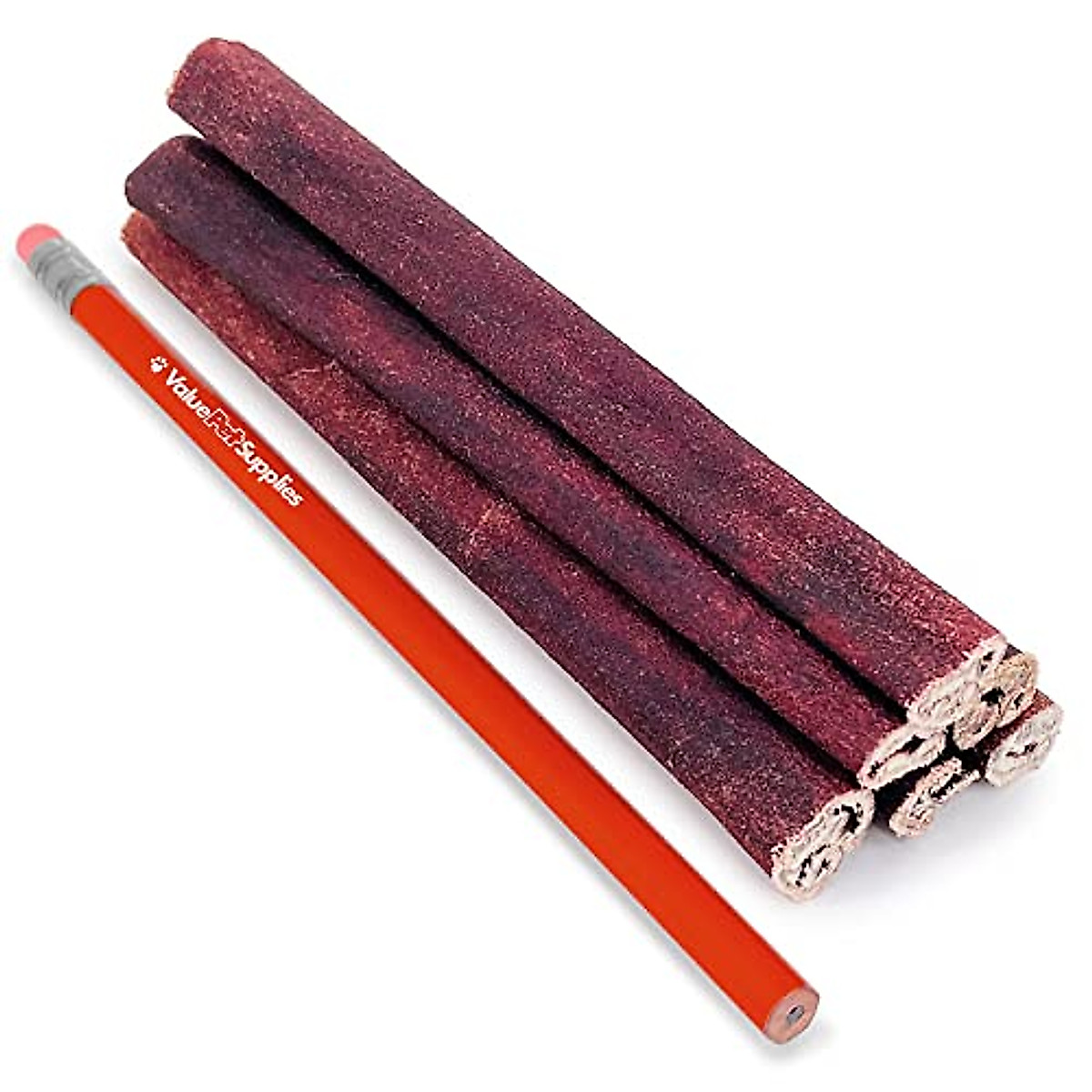 ValueBull USA Collagen Sticks, Premium Beef Small Dog Chews, Low Odor, 6" Thin, 100 Count - Single Ingredient, Rawhide-Free, All-Natural, Healthy for Hips, Joints, Skin & Coat