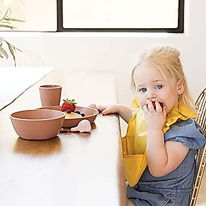 Tiny Twinkle Tableware 3 Pack Dish Set- BPA-Free Cups, Plates and Bowls Sets For Kids and Toddlers - Polypropylene Plastic Dinnerware Set (Bowls - Sand, Cinnamon, Taupe)