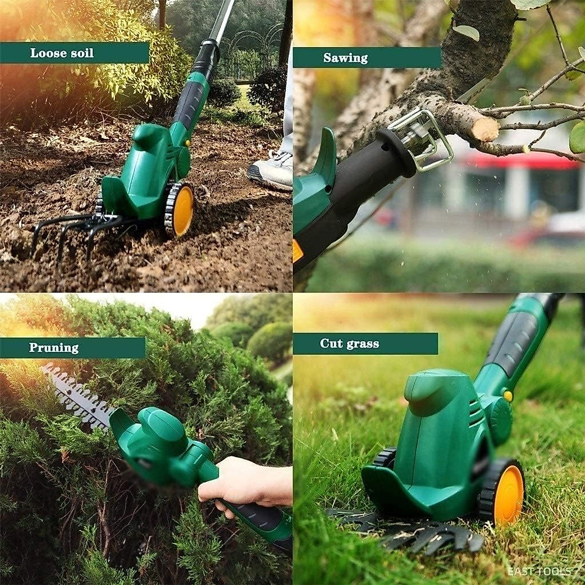Handheld Grass Trimmer Cordless String Trimmer Small Household Electric Lawn Mower Multifunctional Weeder Retractable Rod
