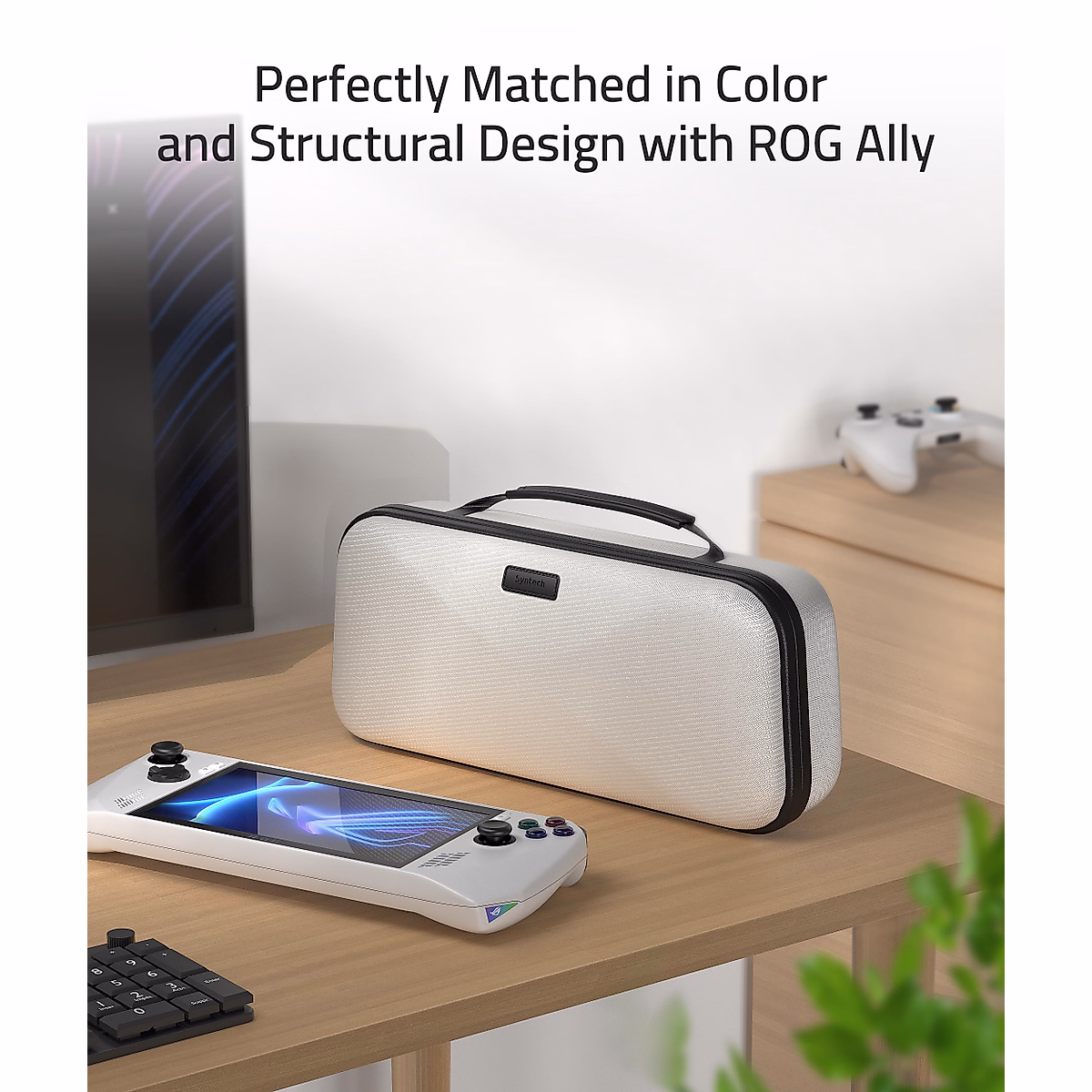 Syntech Hard Carrying Case and Mini Dock Station Compatible with ASUS ROG Ally Console and Accessories.