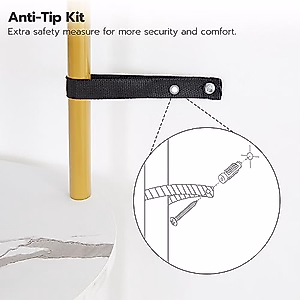 HOOBRO 5 Tier Bookshelf, Modern Arched Bookcase, White and Gold Book Shelf, Tall Bookcase Shelf Storage Organizer, Open Storage Shelves, Modern Book Shelves for Bedroom, Living Room, Gold DM176SJ01