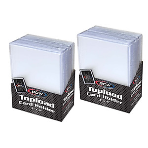 BCW 3x4 Topload Card Holder - Standard - 50ct | Rigid PVC Trading Card Protection for Baseball Cards, Football Cards, and Trading Cards Like Pokémon and MTG | Holds Cards Up to 20pts