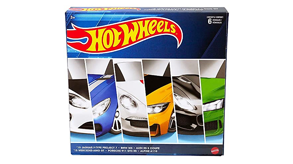 Hot Wheels 6-Pack Multipack of European Toy Cars