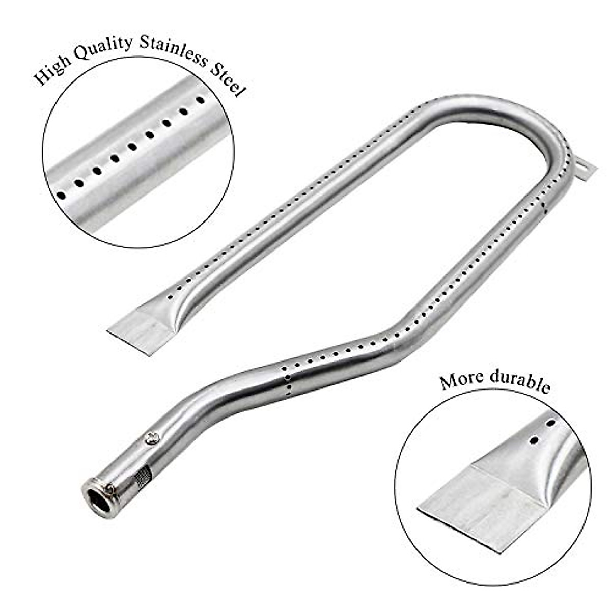 Hisencn BBQ Repair Kit Replacement for Jenn Air Gas Grill 720-0336, 7200336, 720 0336 Grill Stainless Steel Burners,Stainless Steel Heat Plates Stainless Steel Cooking Grid Grates & igniters