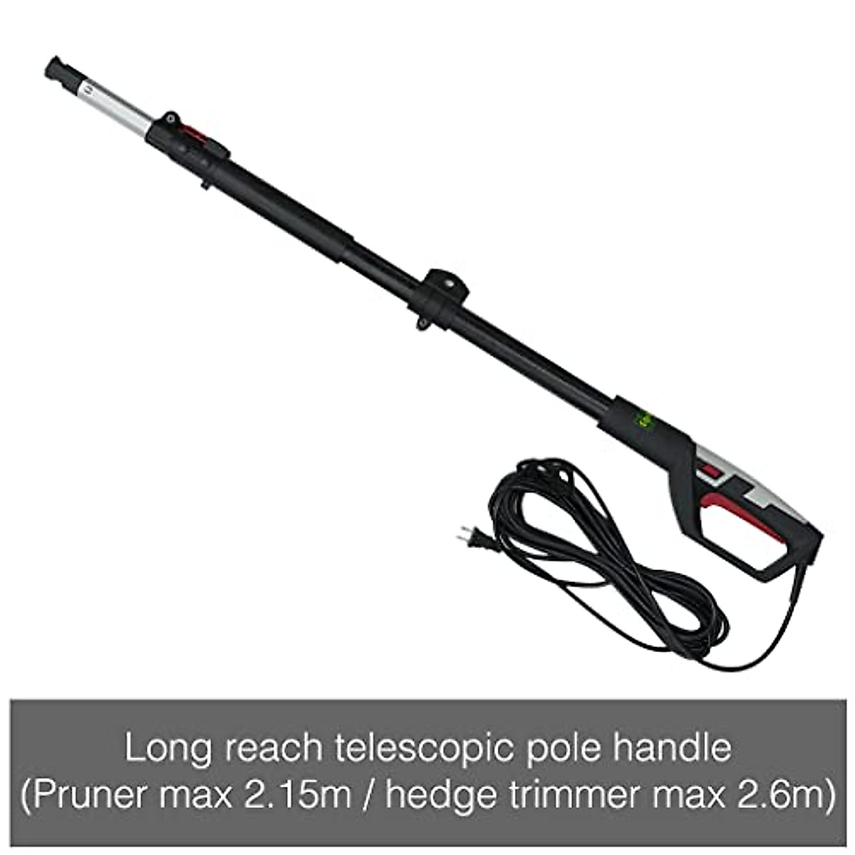 EQUIPMAXX Long Reach 2 in 1 Electric (Corded) Pole Hedge Trimmer & Chainsaw, Telescopic Extension Pole Tool for Garden Pruning and Branch Cutting (Extends to 7 1/2 Feet)