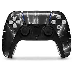 WraptorSkinz Skin Wrap compatible with Sony PS5 DualSense Controller Lightning White (CONTROLLER NOT INCLUDED)