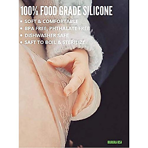 Haakaa New Silicone Breast Pump 150ML with Suction 100% Food Grade Silicone BPA PVC and Phthalate Free (150ml)