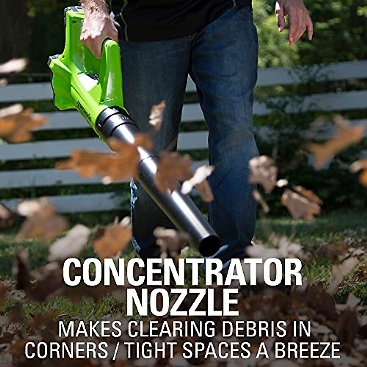 Greenworks 24V Axial Leaf Blower (100 MPH / 330 CFM), 2Ah Battery and Charger Included