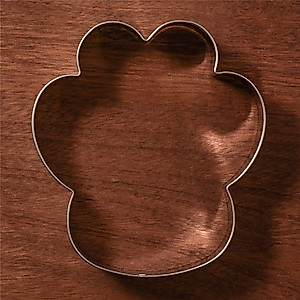 LILIAO Dog Paw Cookie Cutter for Homemade Dog Biscuit Treats - 3.4 x 3.5 inches - Stainless Steel