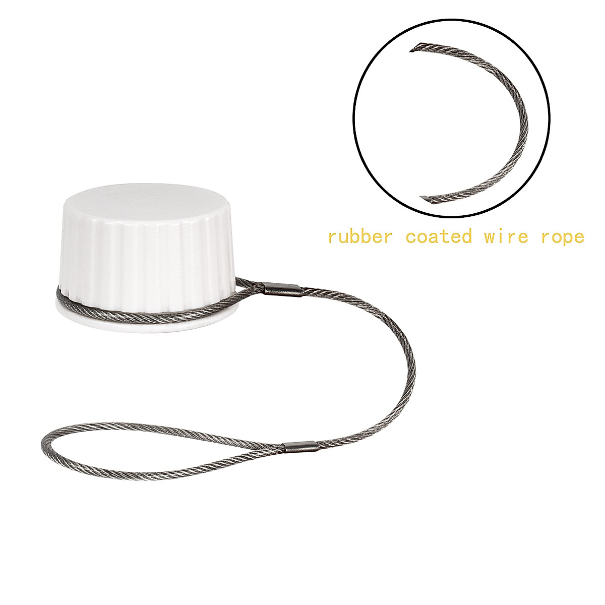 Threaded caps with Stainless tetherDrain Plug Caps for Igloo,Threaded Drain caps for Cooler,Set of 2