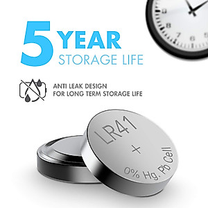 Tenergy 1.5 Volt Battery Button Cell LR41, ag3 Batteries Equivalent, Ideal for thermometers, Watches, Laser Pointers, Small Toys, Portable Electronics, 20 Pack